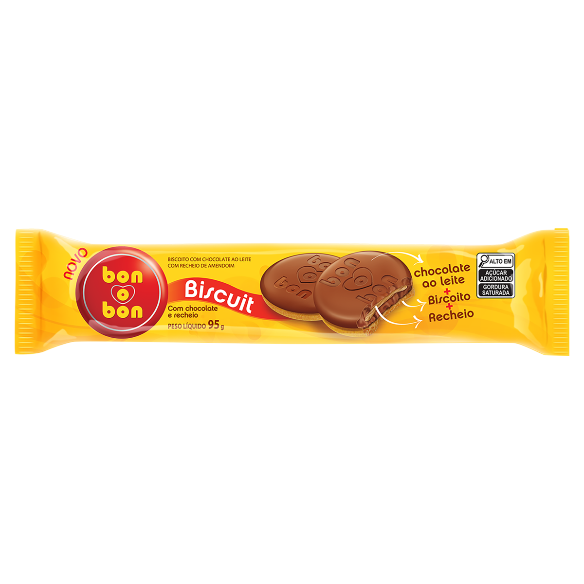 Biscoito Bon O Bon Biscuit Chocolate 95g | Multicanal Atacado ...