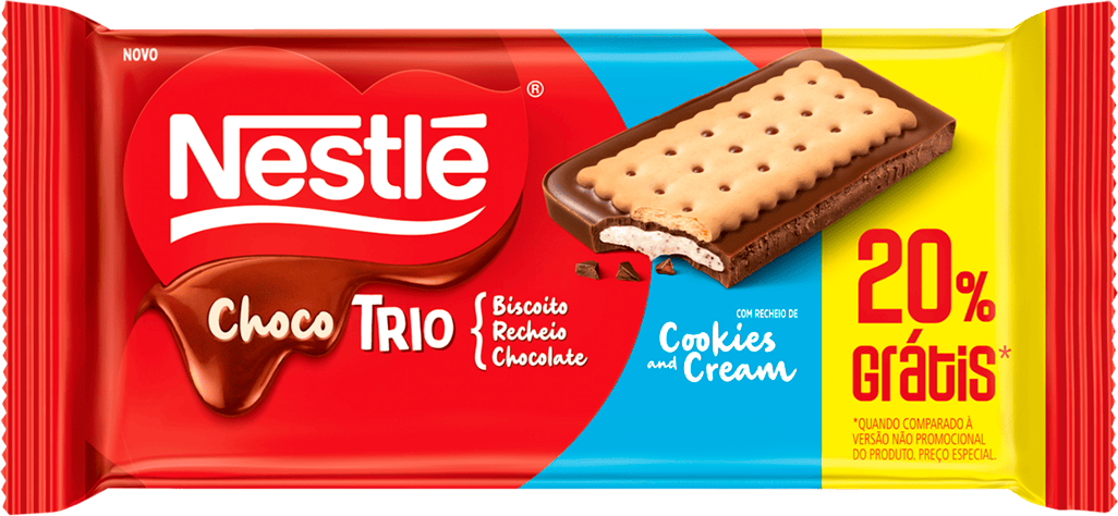 Chocolate Nestle Trio Bisc Ao Leite 90g 20% Desconto | Multicanal ...